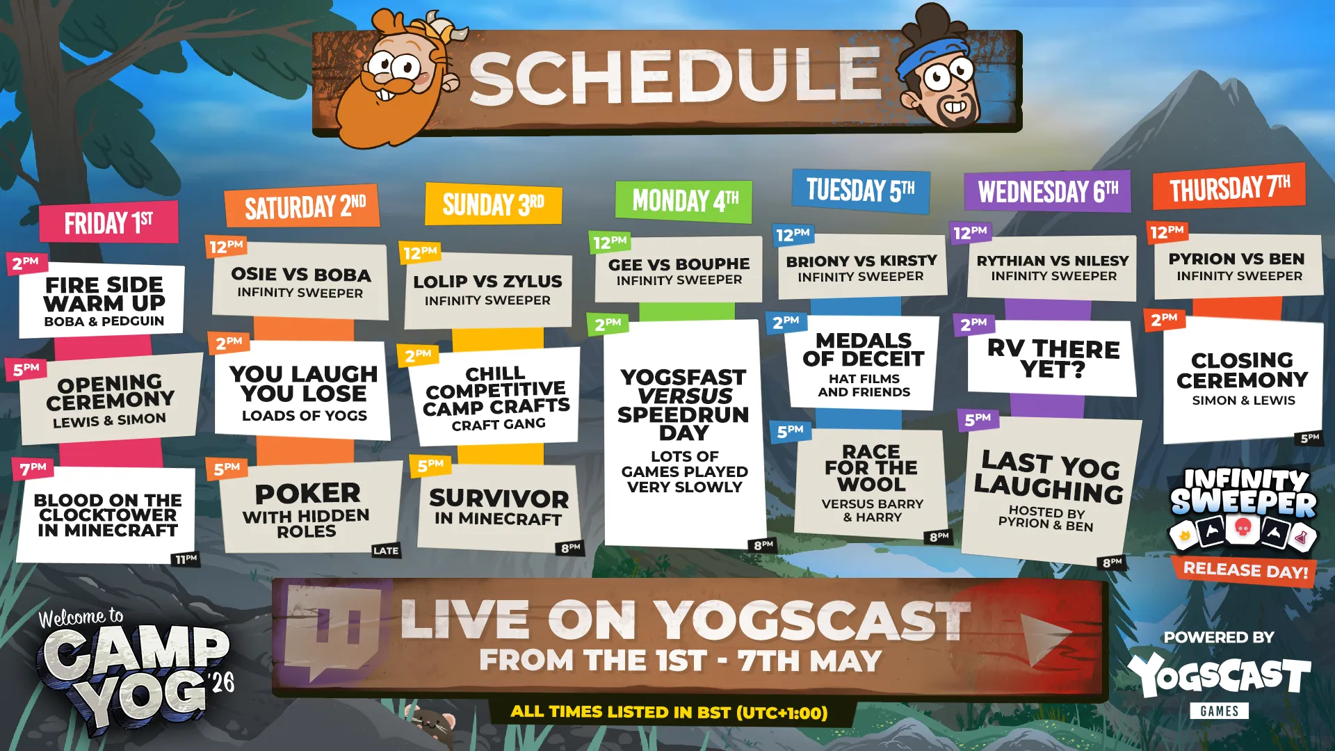 Streaming Schedule - 3rd Feb : r/Yogscast